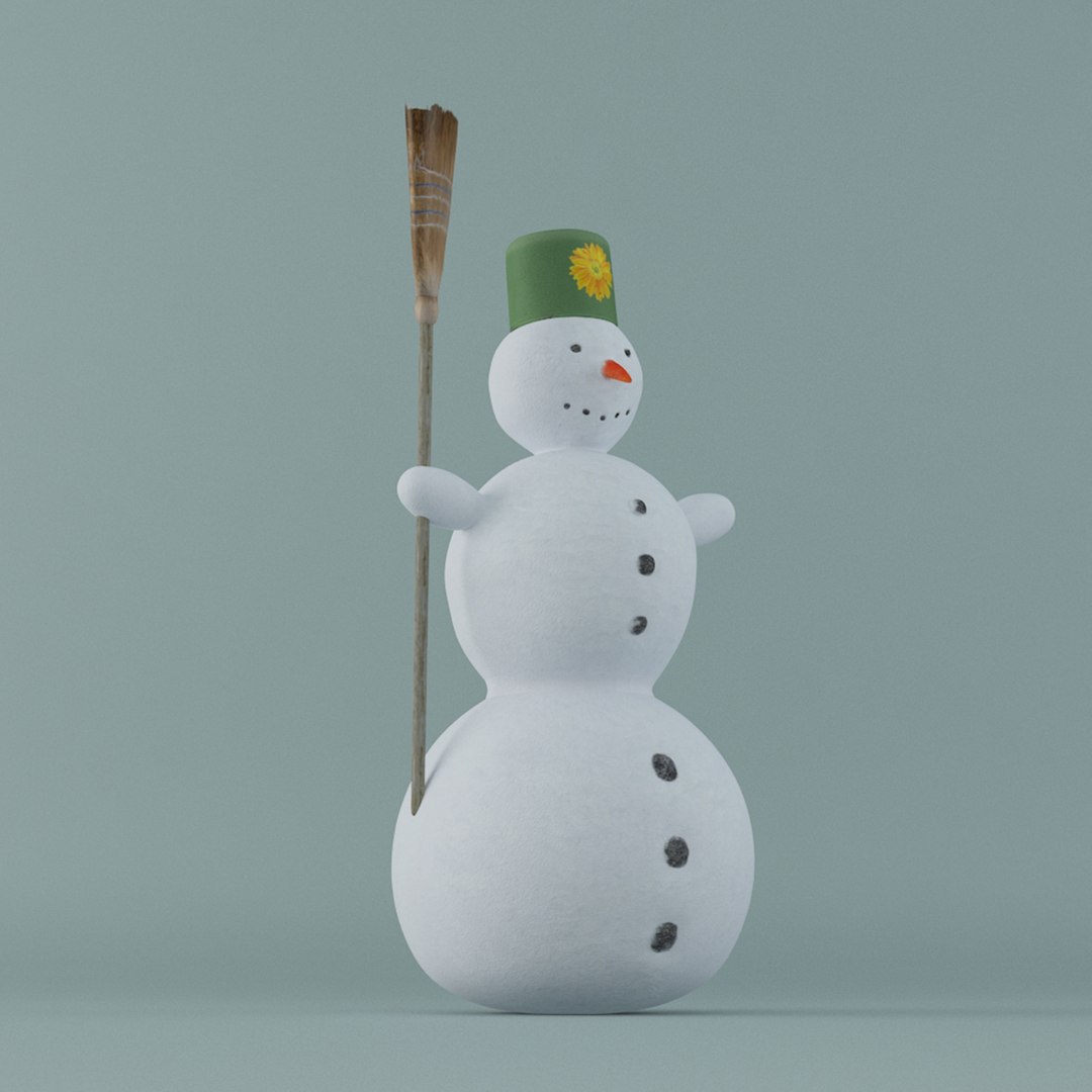 Snowman Broom Snow Max