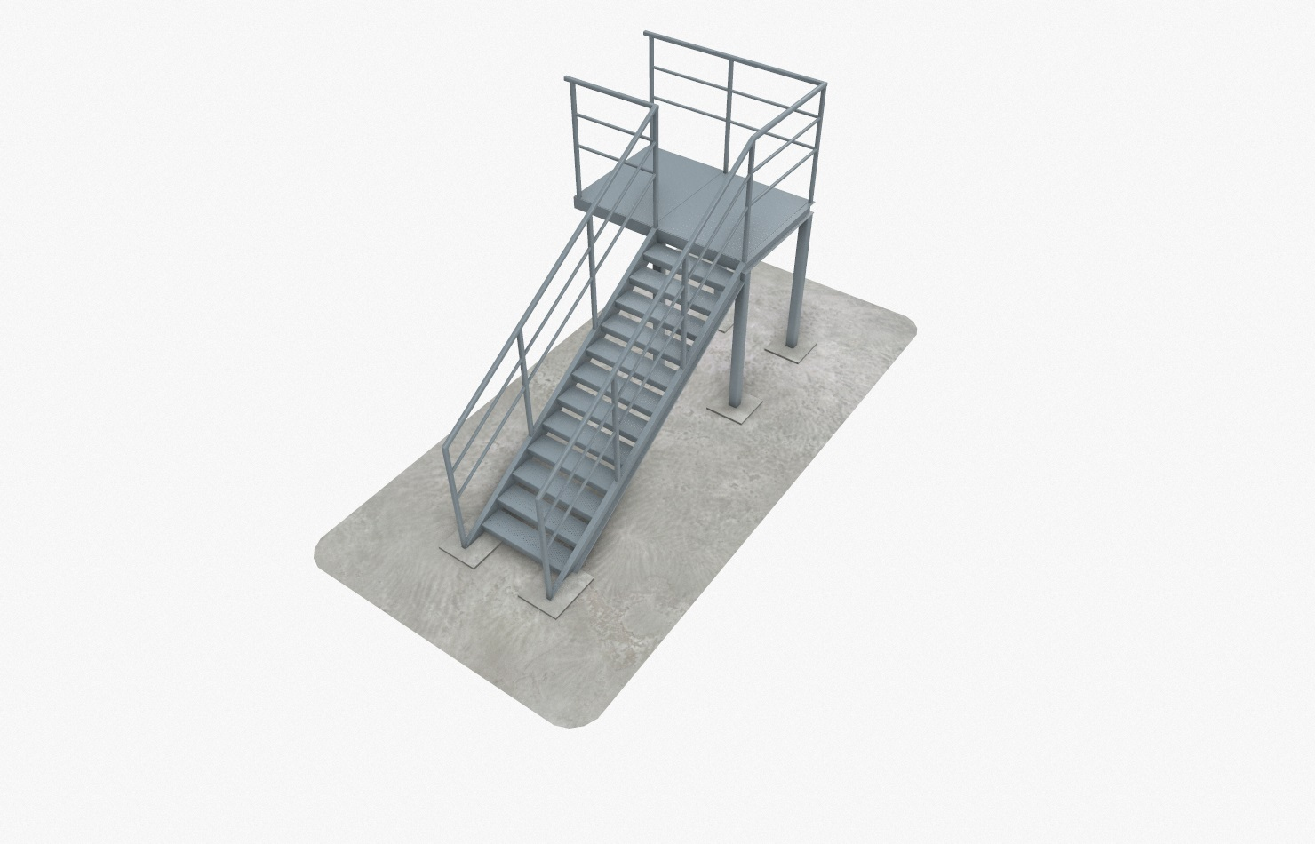 Industrial stair 3D model - TurboSquid 1283438