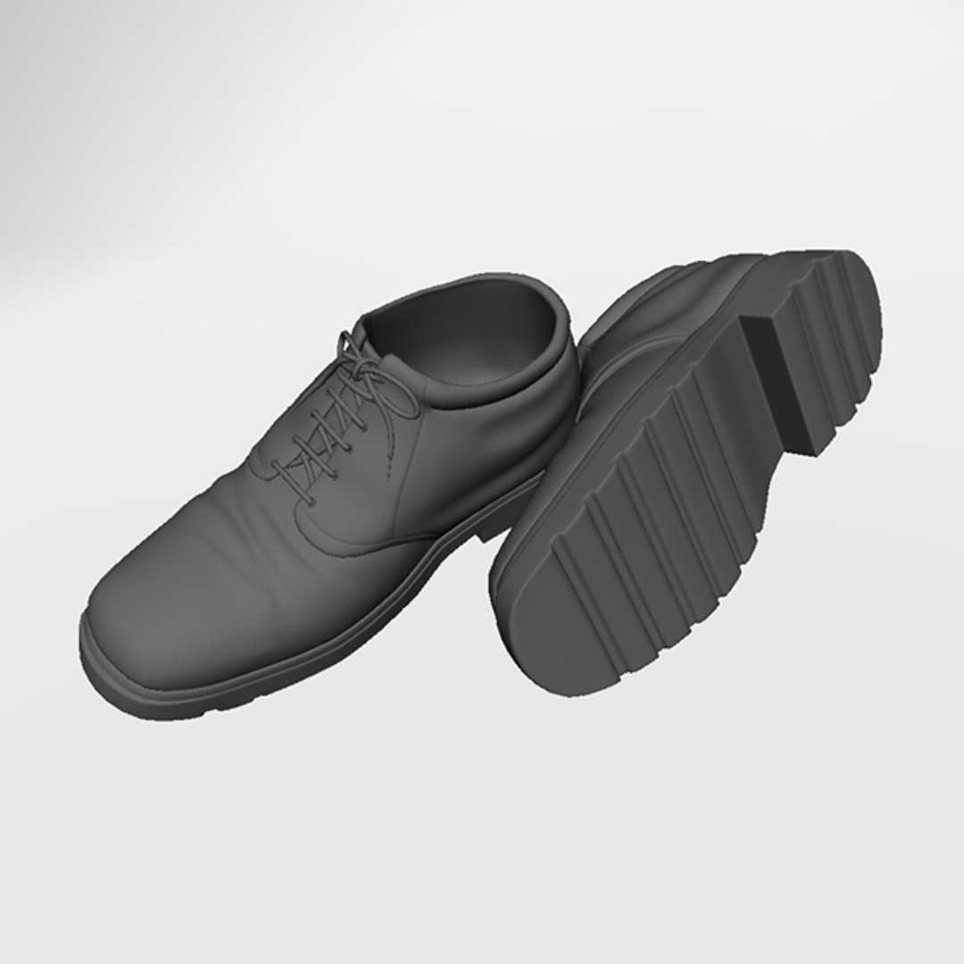 Leather Shoe 3d Model