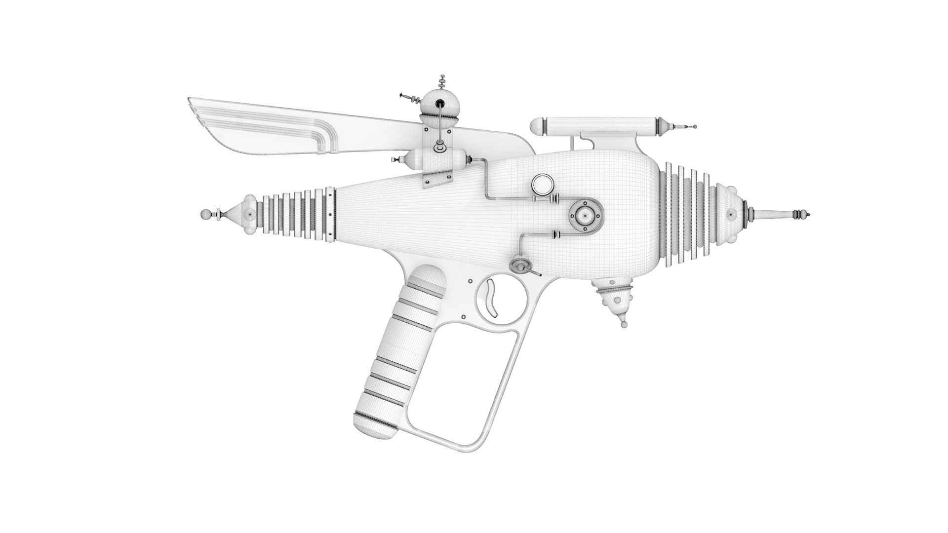 Retro Laser Gun 3D Model - TurboSquid 2225457