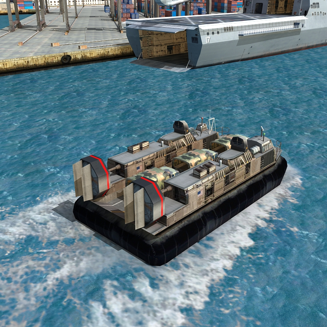 navy base port scenario 3d model