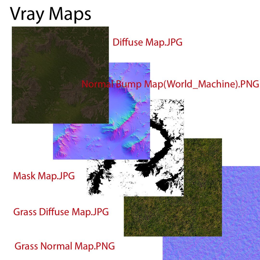 3d model of mountain valley landscape