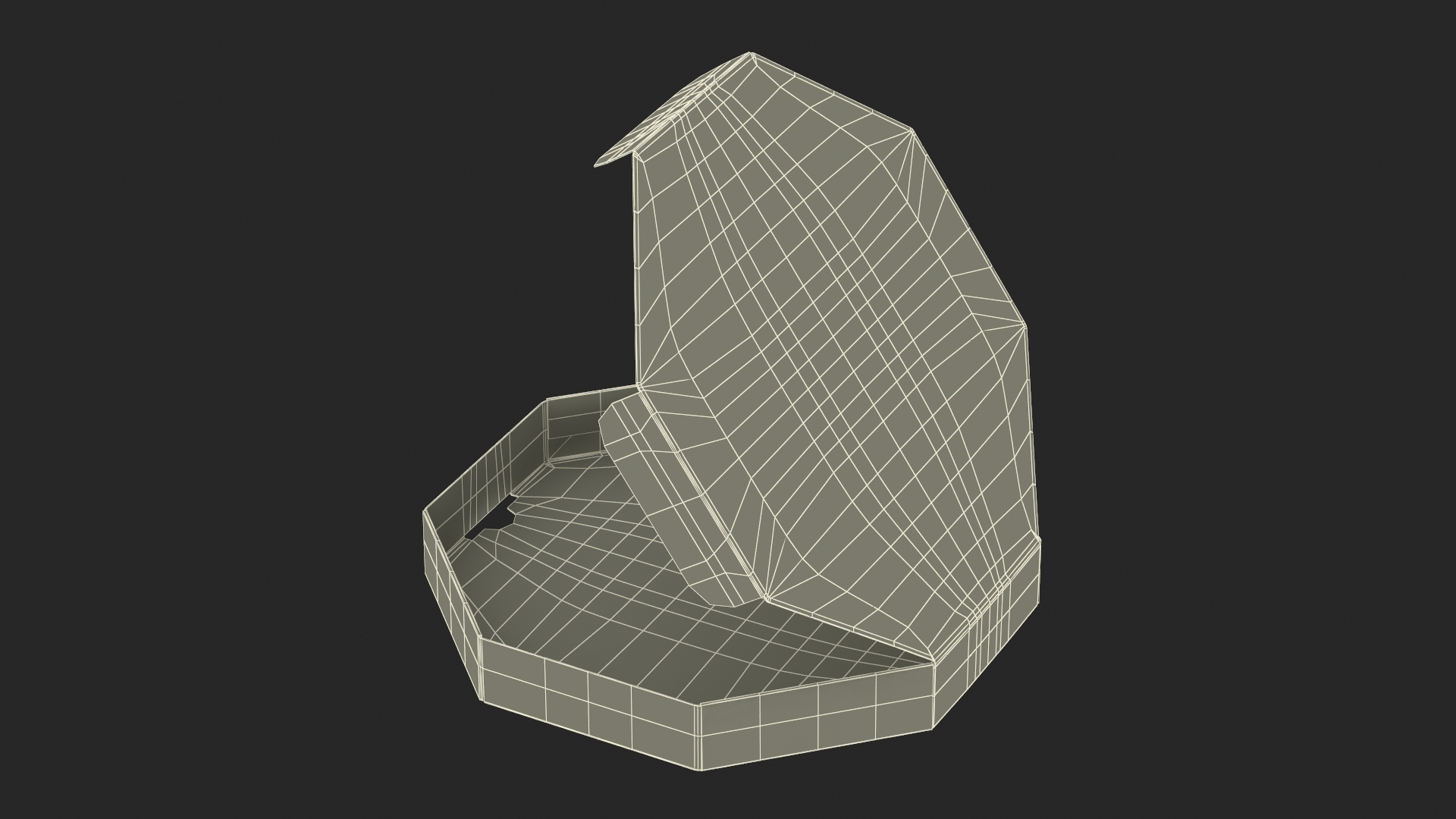 3D Octagonal Pizza Box White Model - TurboSquid 2000292
