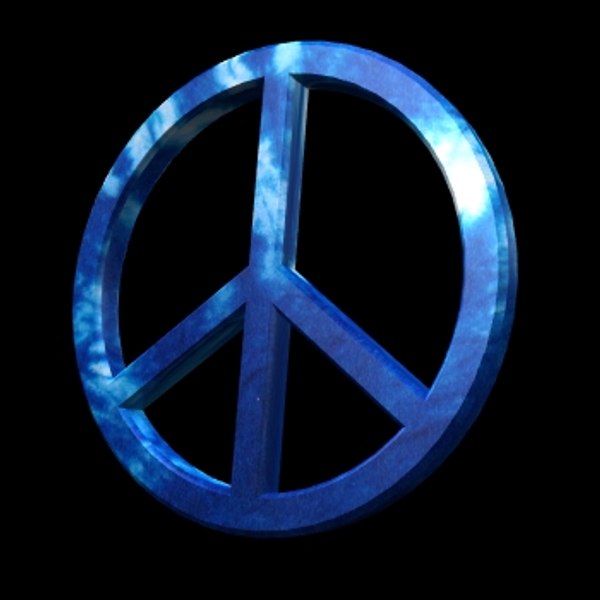peace sign 3d model