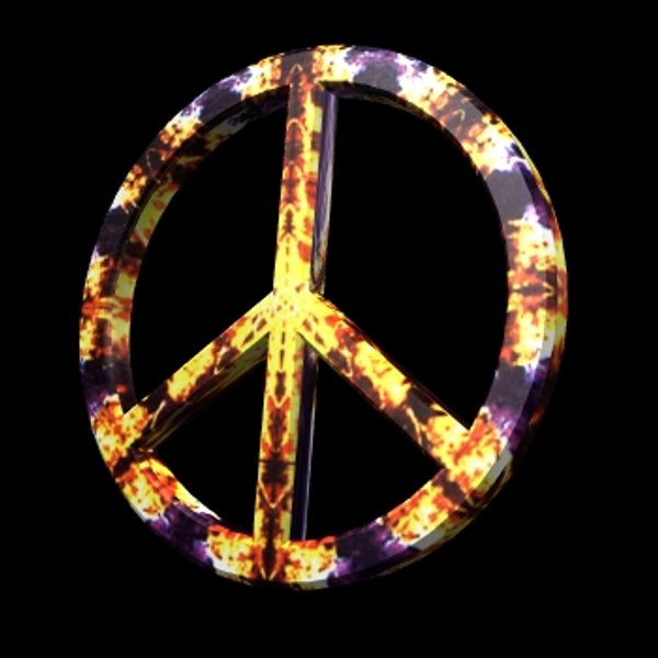 peace sign 3d model