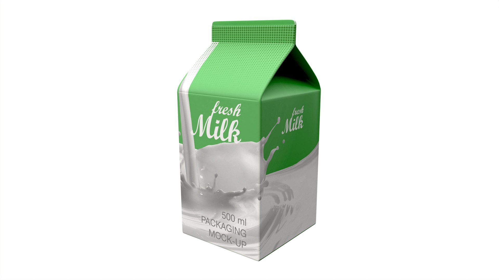 Milk Packaging Box 500 Ml Mockup 3D Model - TurboSquid 2142444