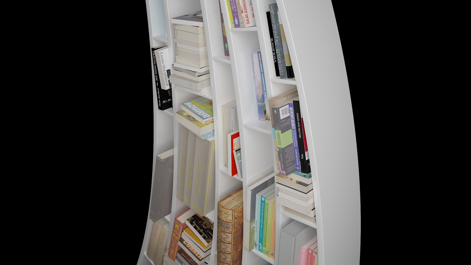 Bookshelf Blending With Books 3D - TurboSquid 2053234