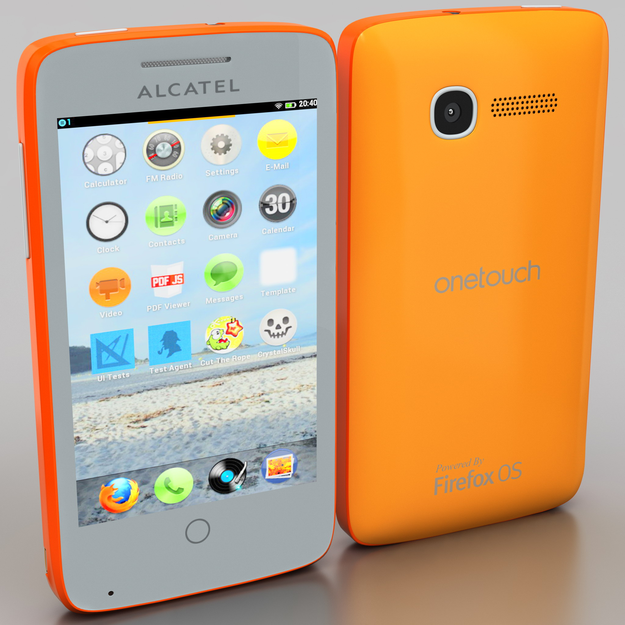 alcatel touch orange 3d model