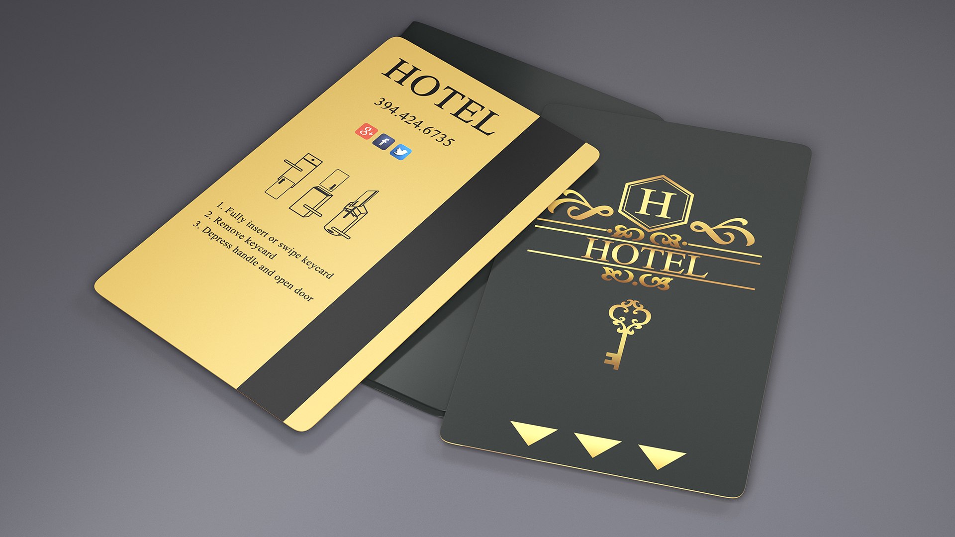 Hotel Card Key Black 3D - TurboSquid 2267790