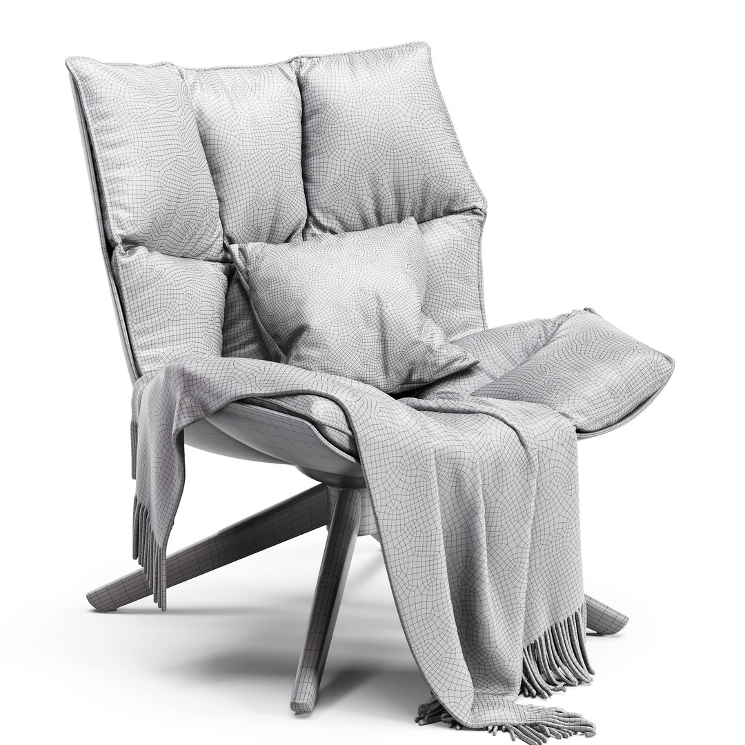 3D BB ITALIA Husk Armchair Model - TurboSquid 2320282