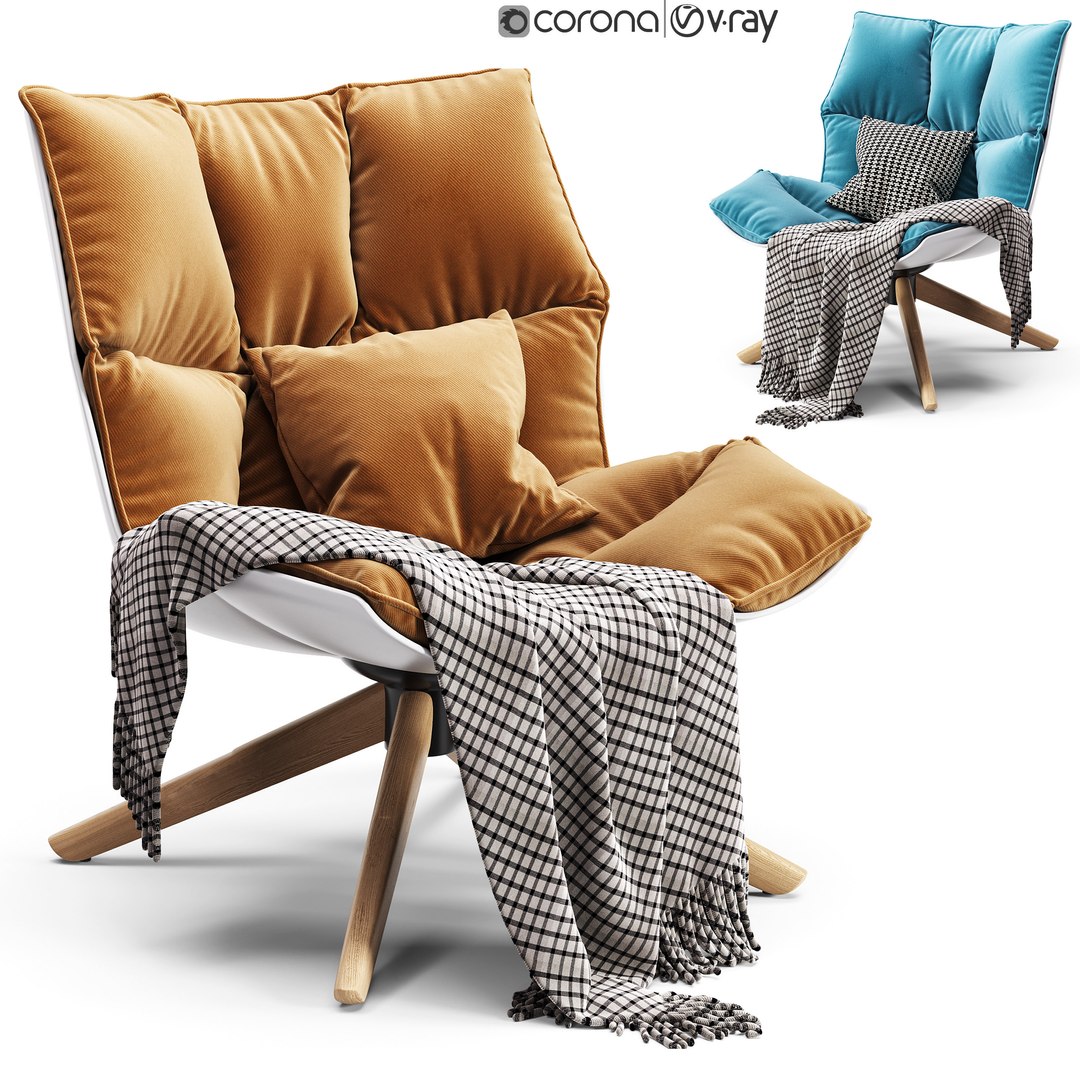 3D BB ITALIA Husk Armchair Model - TurboSquid 2320282