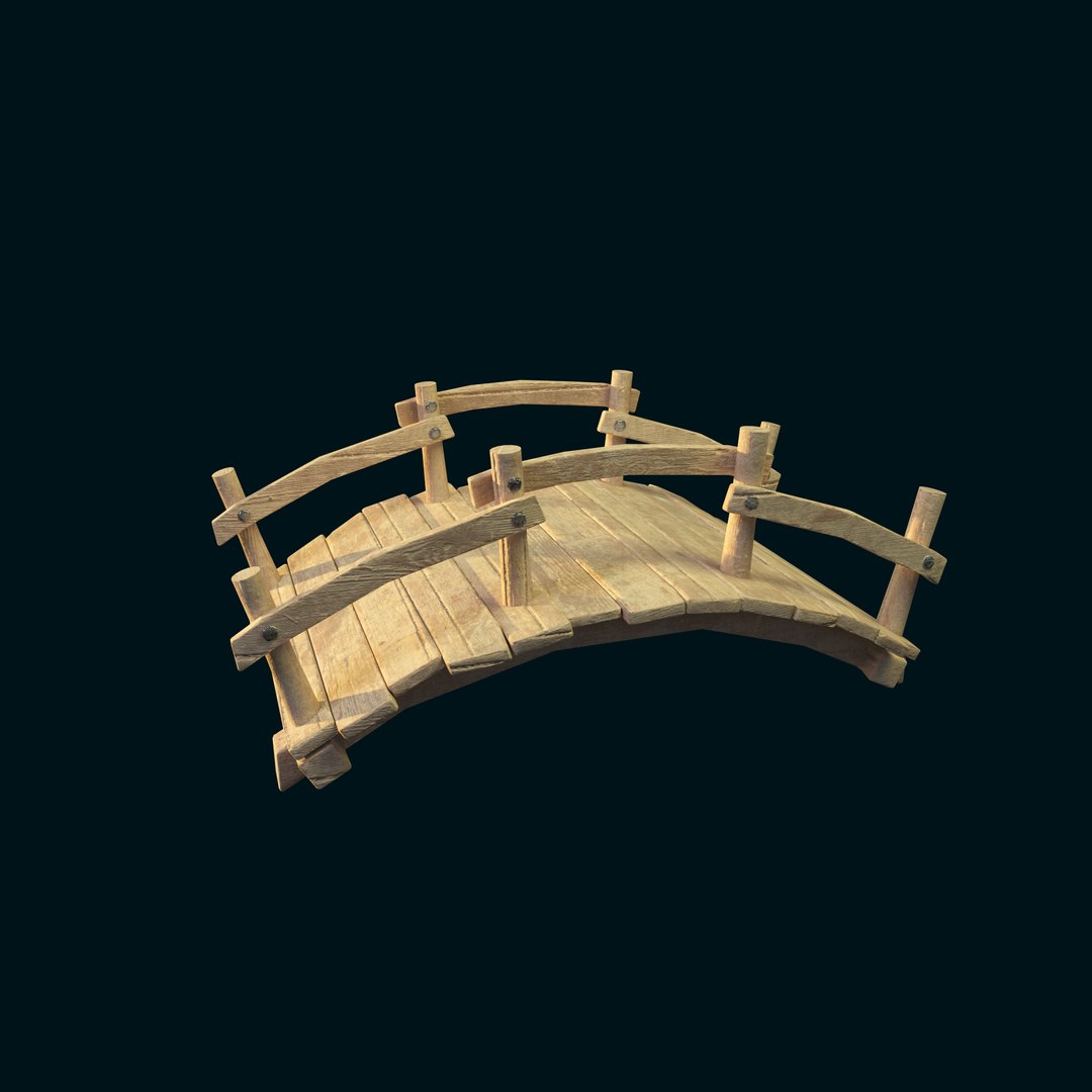 3D Wooden Bridge Game Ready Model - TurboSquid 1982451