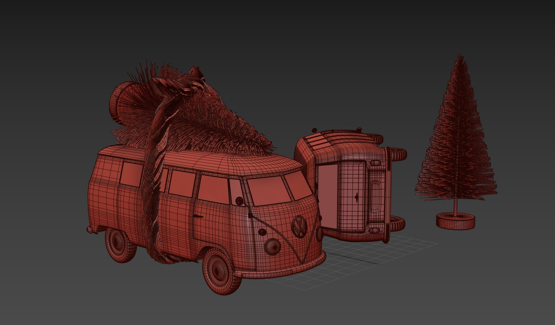 Volkswagen T1 Christmas 3D Model - TurboSquid 1664160