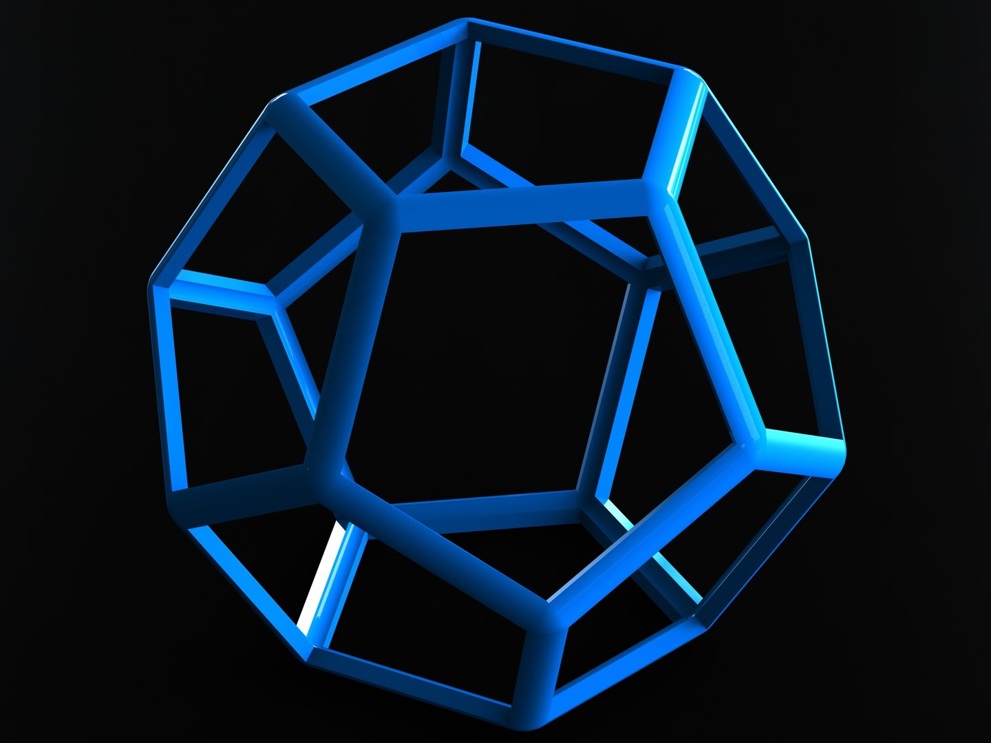 Wireframe Thick Dodecahedron Model - TurboSquid 2176012