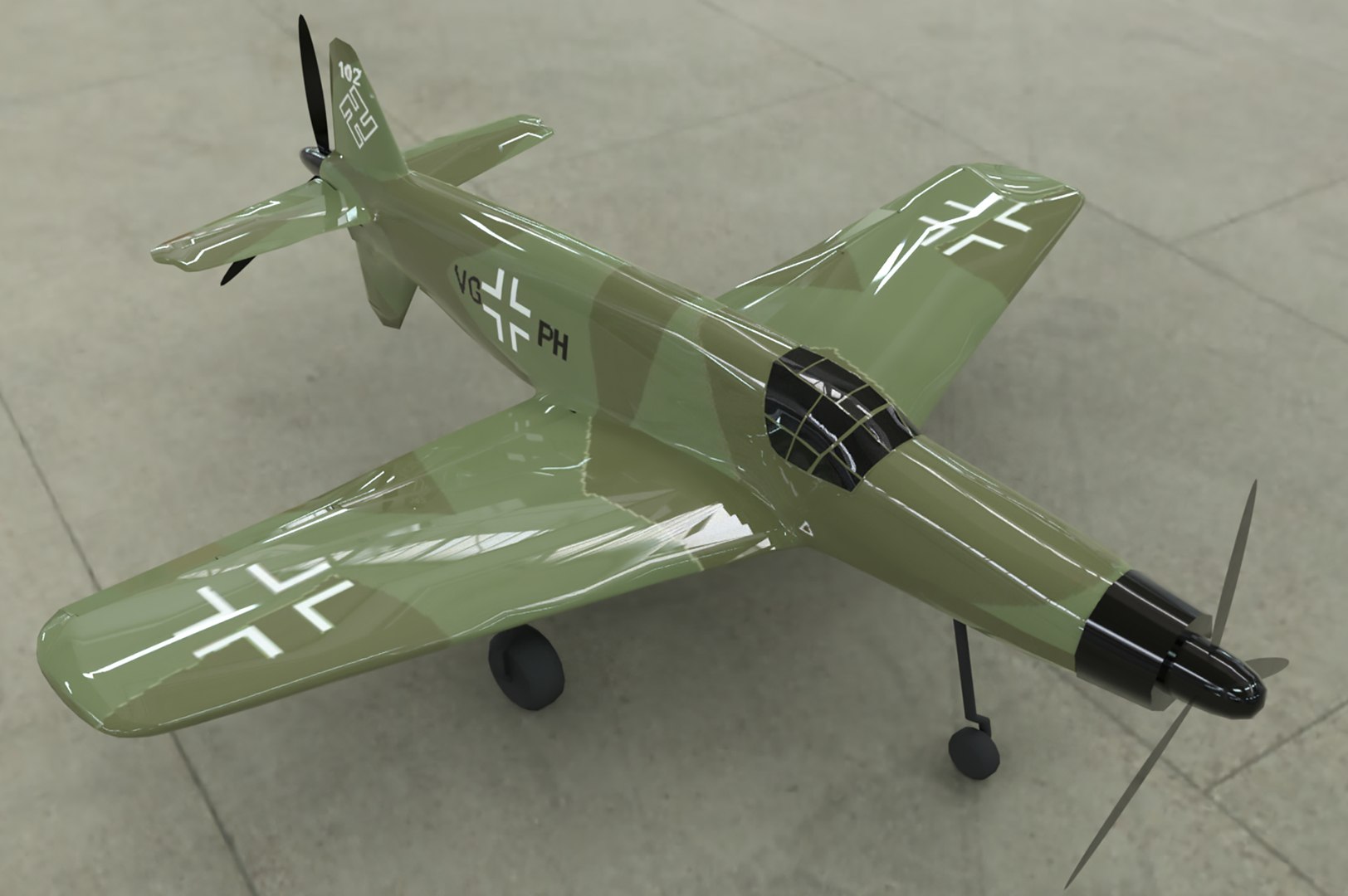 3D Model VINTAGE AIRPLANE - Dornier Do 335 Pfeil - TurboSquid 2029464