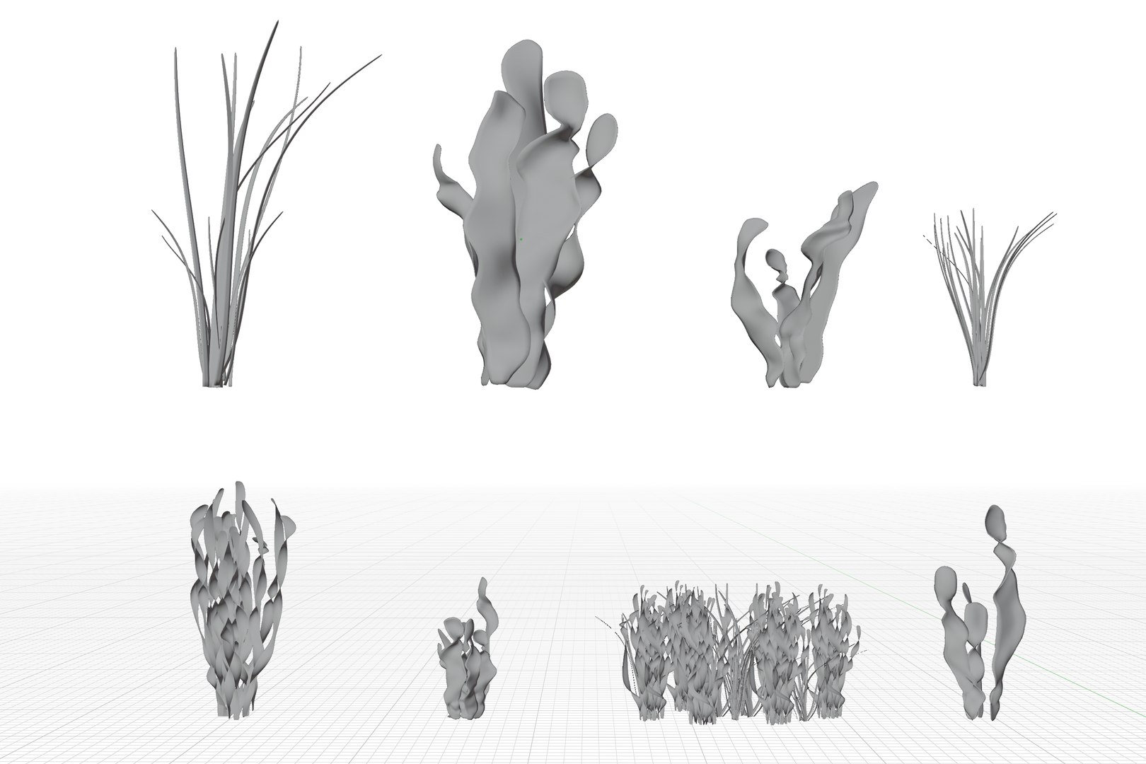 Underwater Grass Pack Model - TurboSquid 1950212