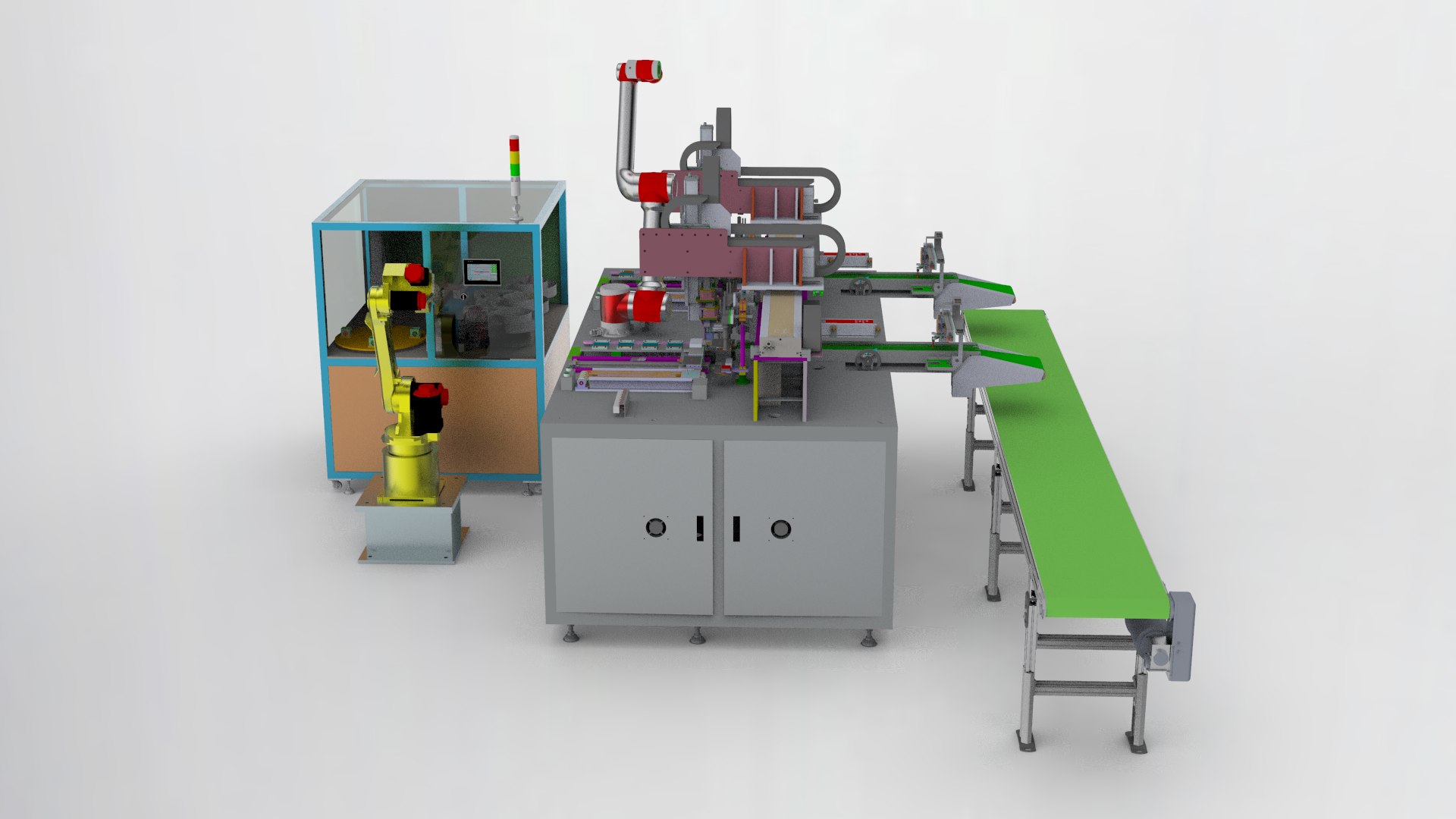 3D Panel automatic assembly line - TurboSquid 1990920