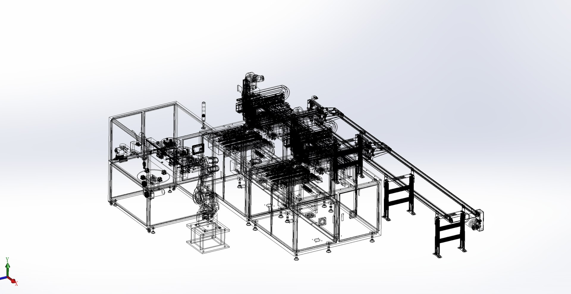 3D Panel automatic assembly line - TurboSquid 1990920
