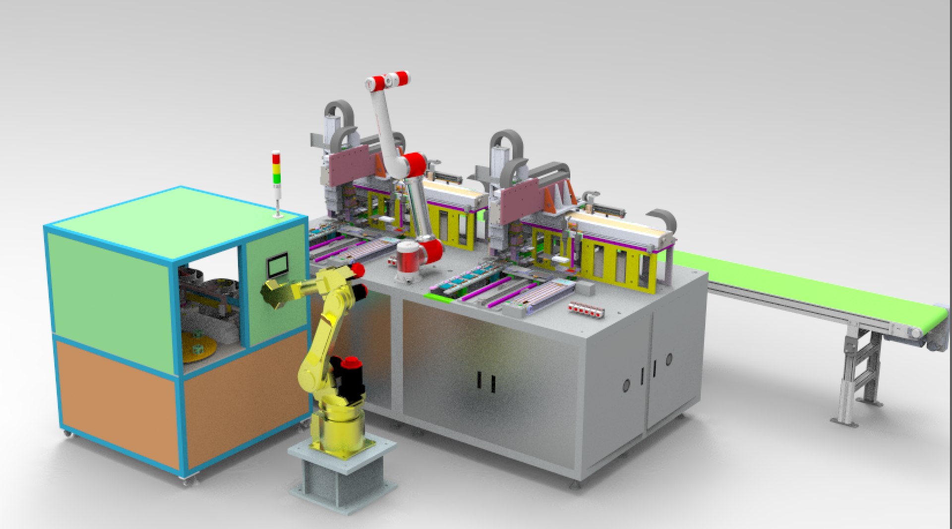 3D Panel automatic assembly line - TurboSquid 1990920