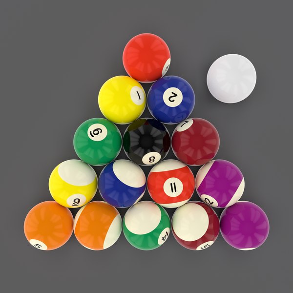 modelo 3d Paquete de bolas de piscina - TurboSquid 1237878