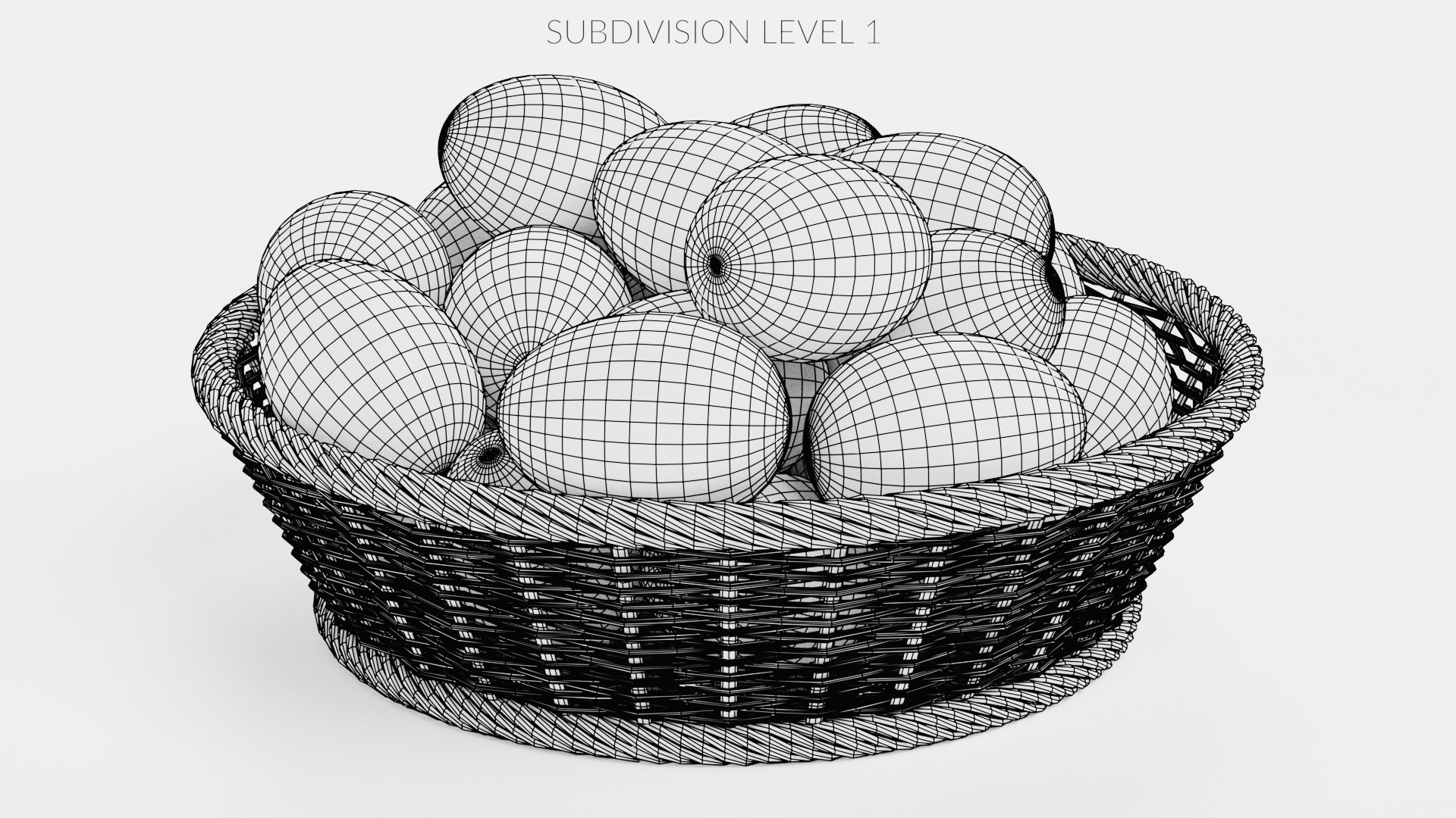 Easter eggs basket 3D model - TurboSquid 1709874