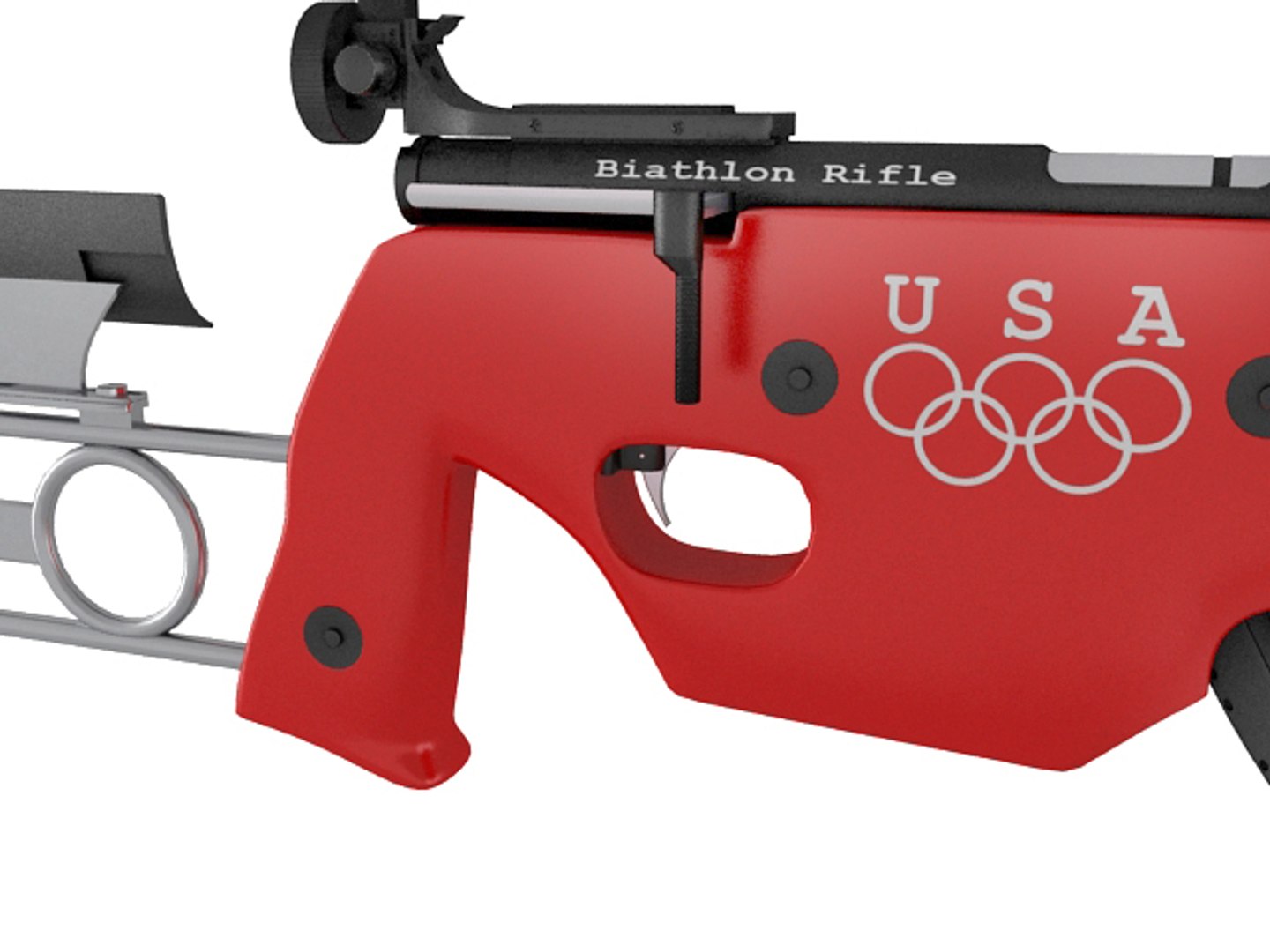 3d Model Biathlon Rifle