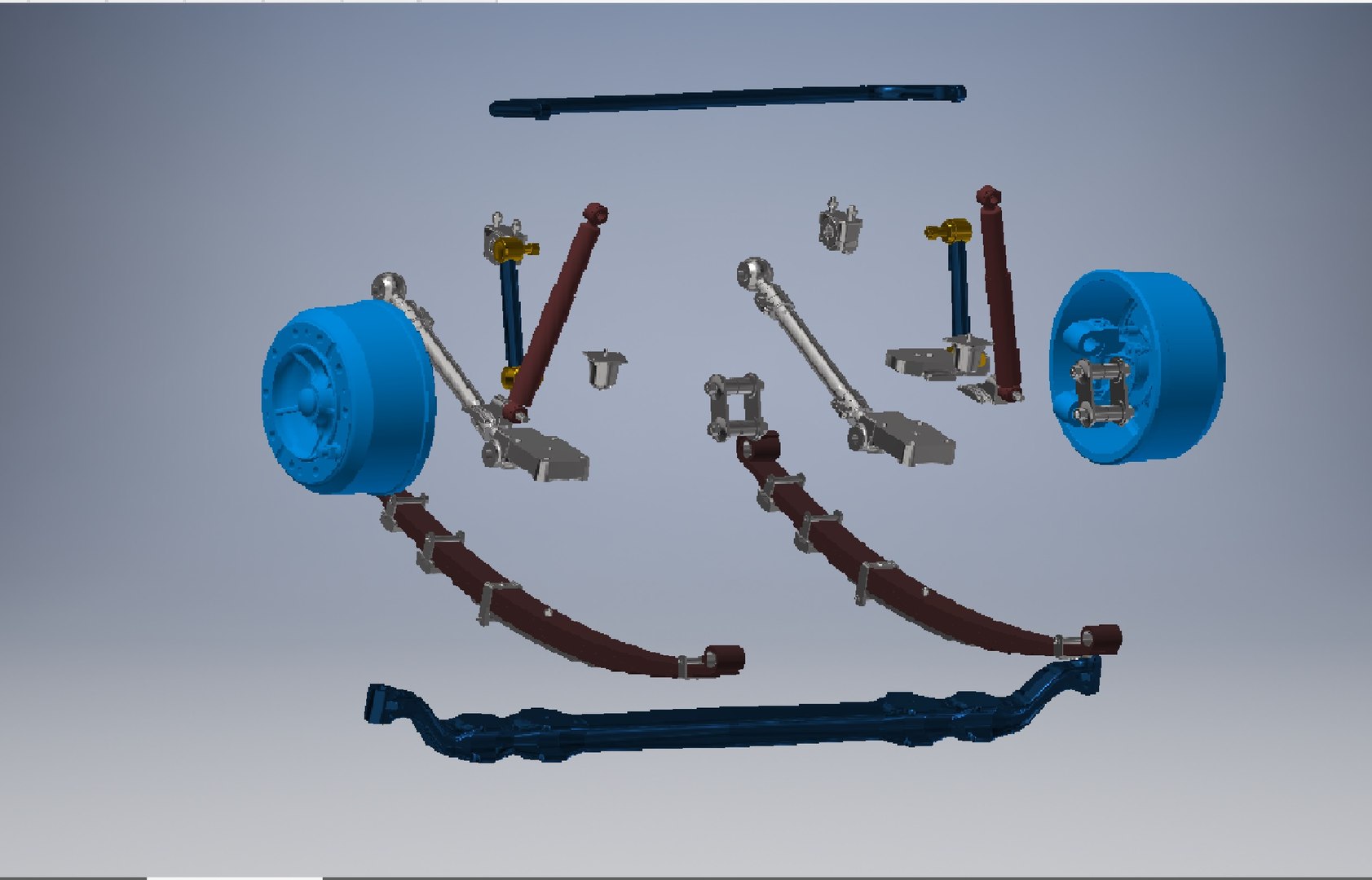 Front axle truck 3D model 3D model - TurboSquid 2007194