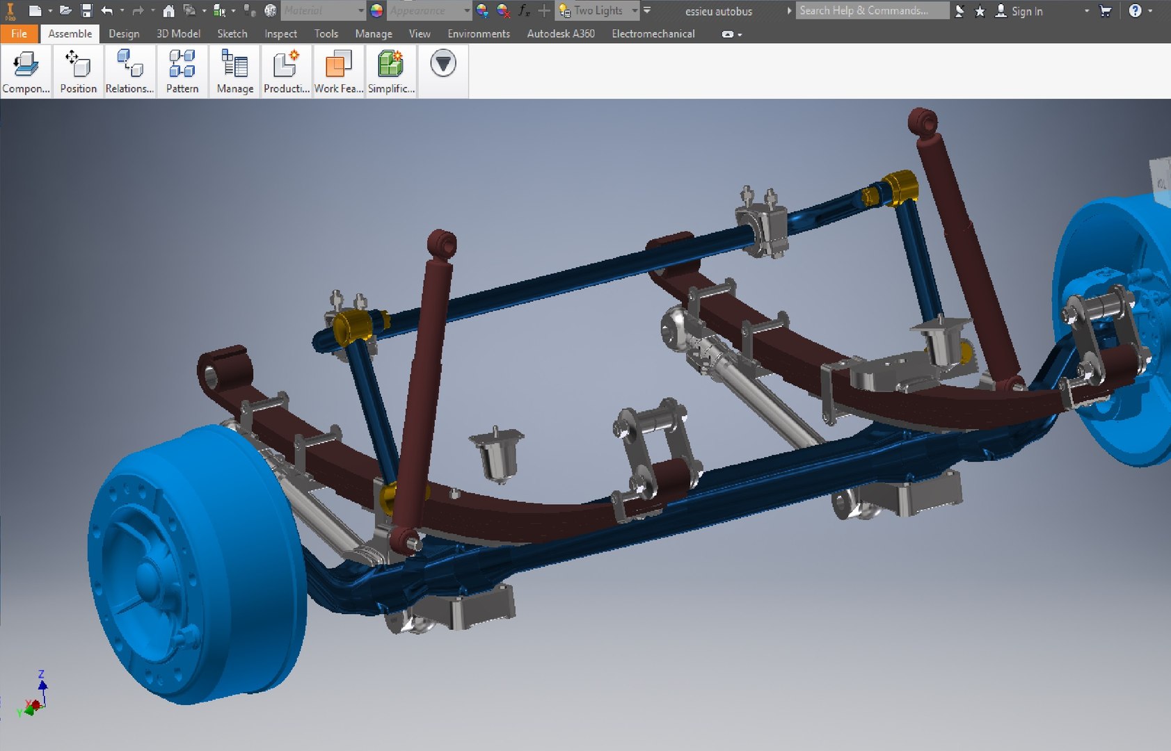 Front axle truck 3D model 3D model - TurboSquid 2007194