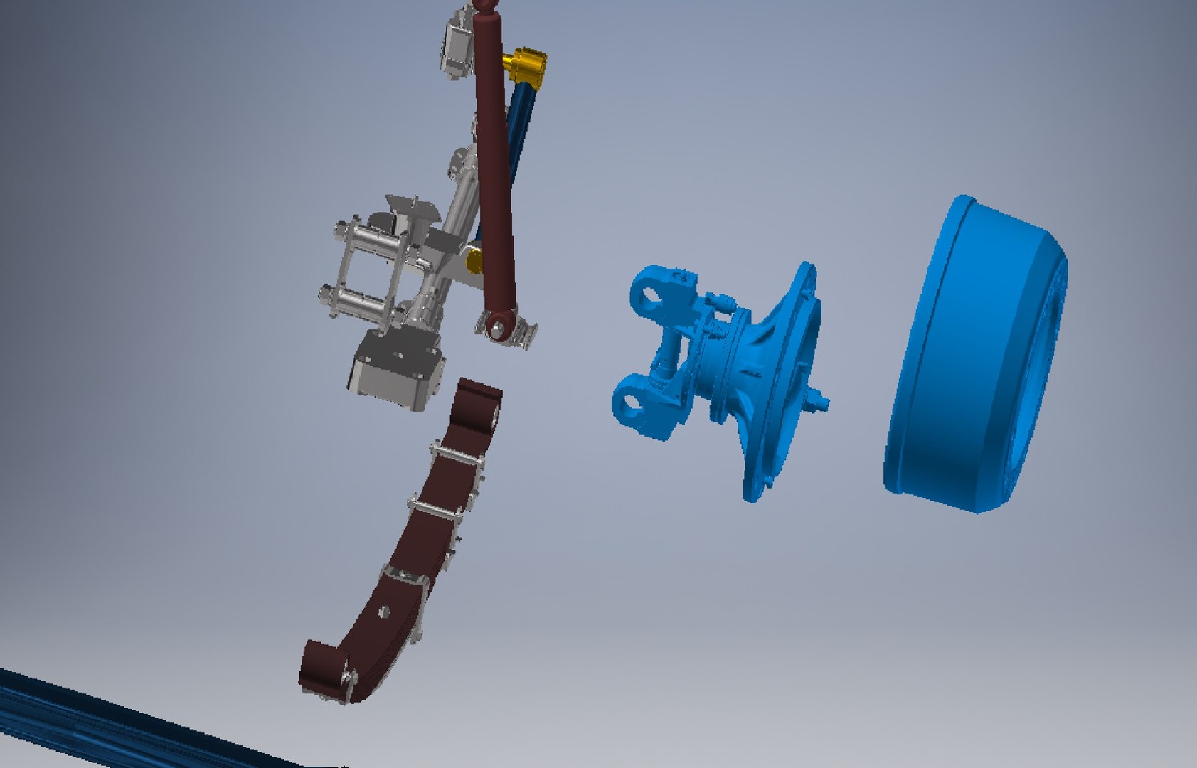 Front axle truck 3D model 3D model - TurboSquid 2007194