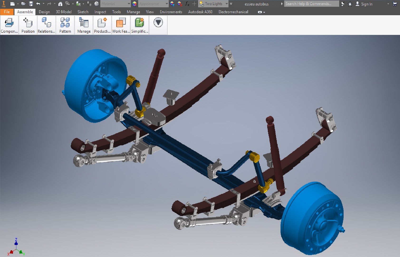 Front axle truck 3D model 3D model - TurboSquid 2007194