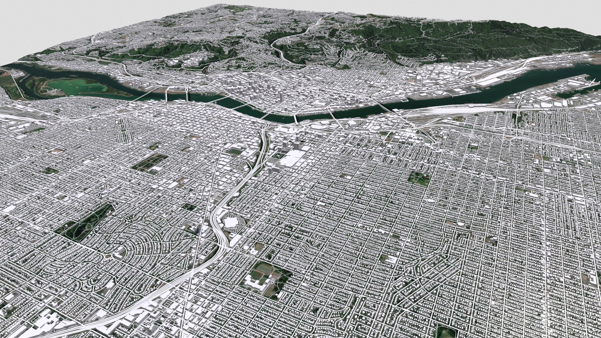 Cityscape Portland USA 3D Model - TurboSquid 2236513