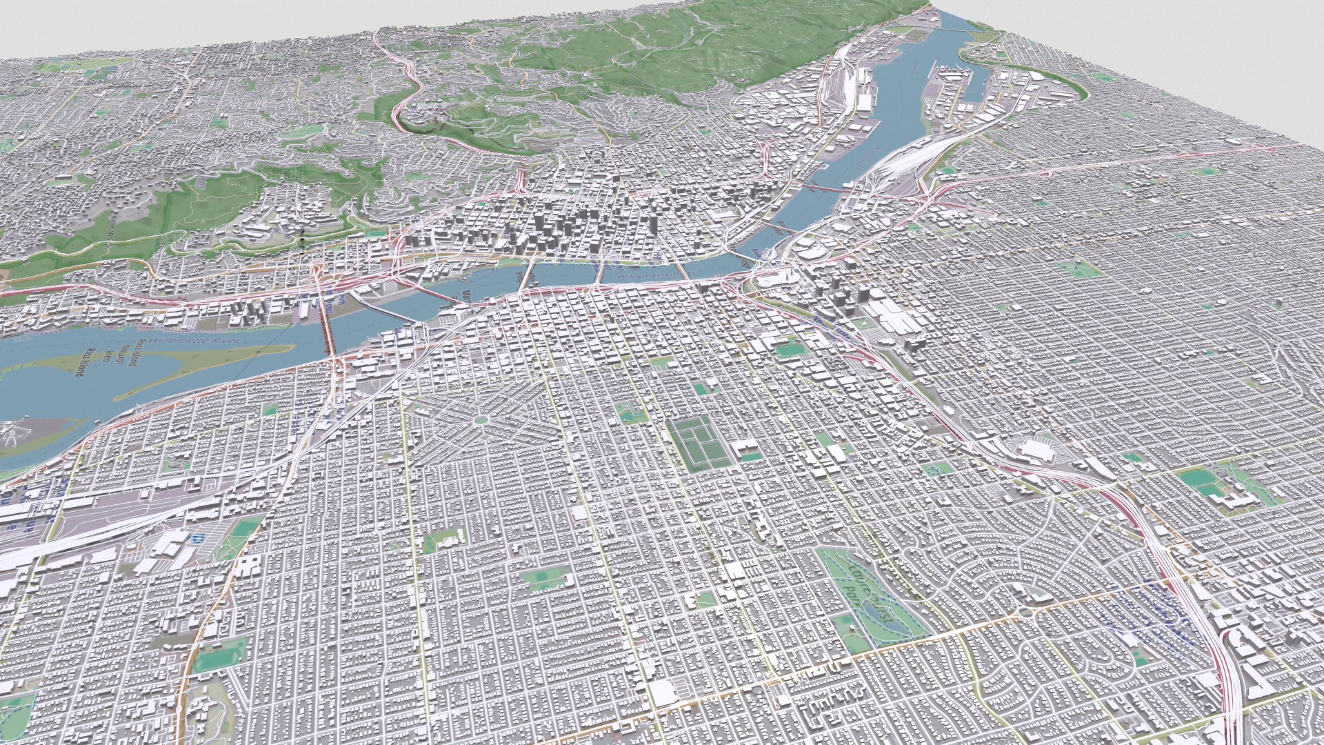 Cityscape Portland USA 3D Model - TurboSquid 2236513