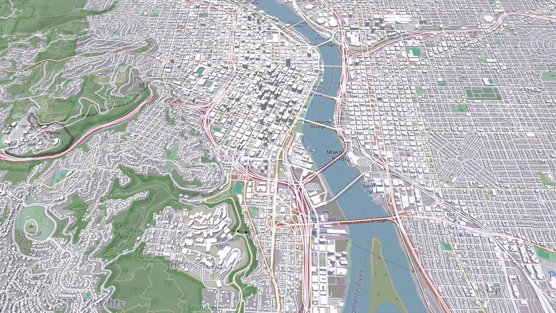 Cityscape Portland USA 3D Model - TurboSquid 2236513