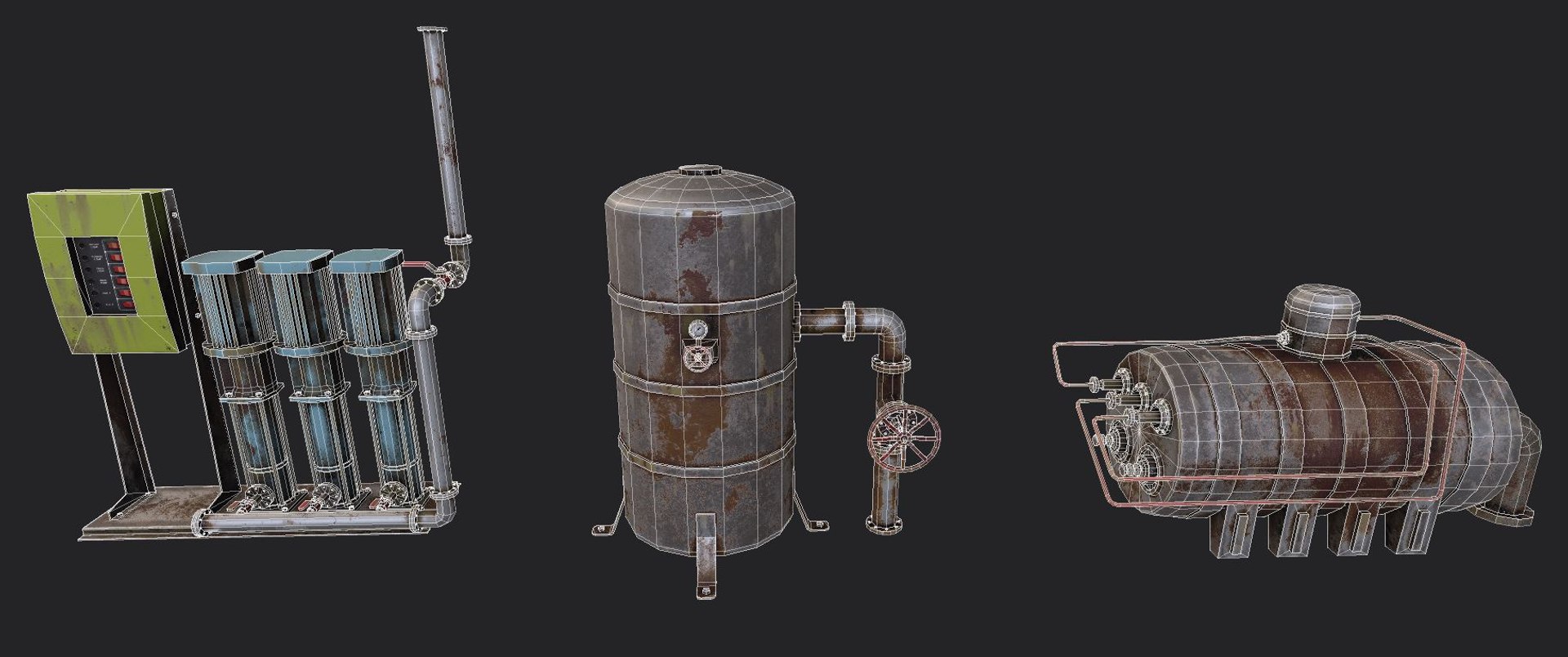 3D Boiler Room Asset Pack - TurboSquid 1366379