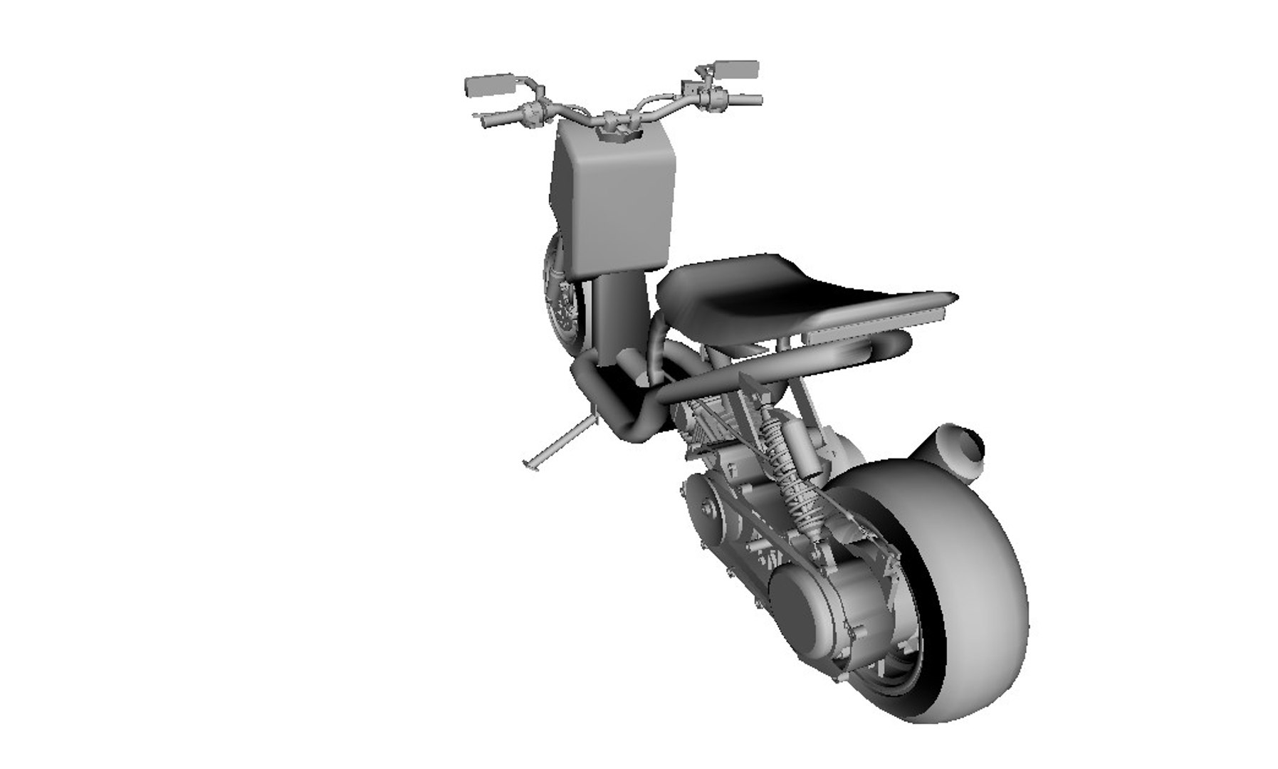 3d model honda ruckus custom
