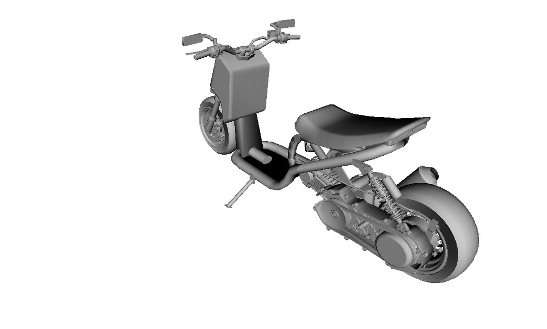 3d model honda ruckus custom