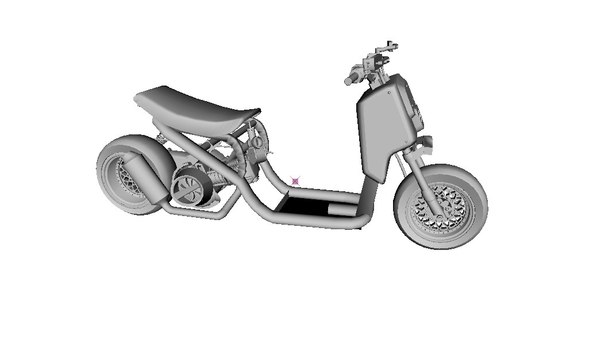 3d model honda ruckus custom