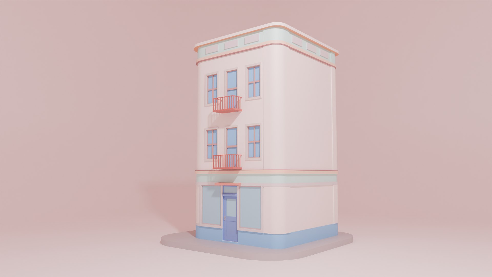 3D Stylized Low-Poly Cartoon Building Collection Model - TurboSquid 2385294