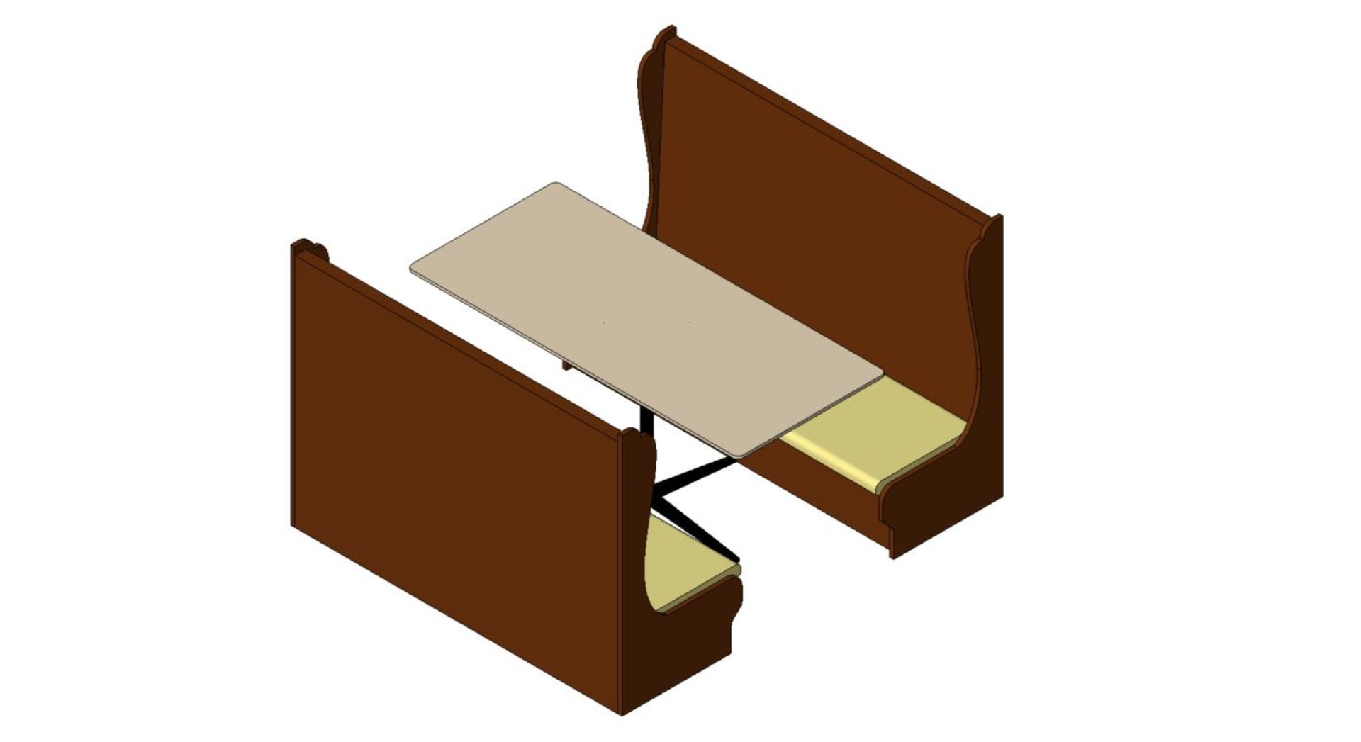 Parametric Booth Seating 3D Model - TurboSquid 1971314