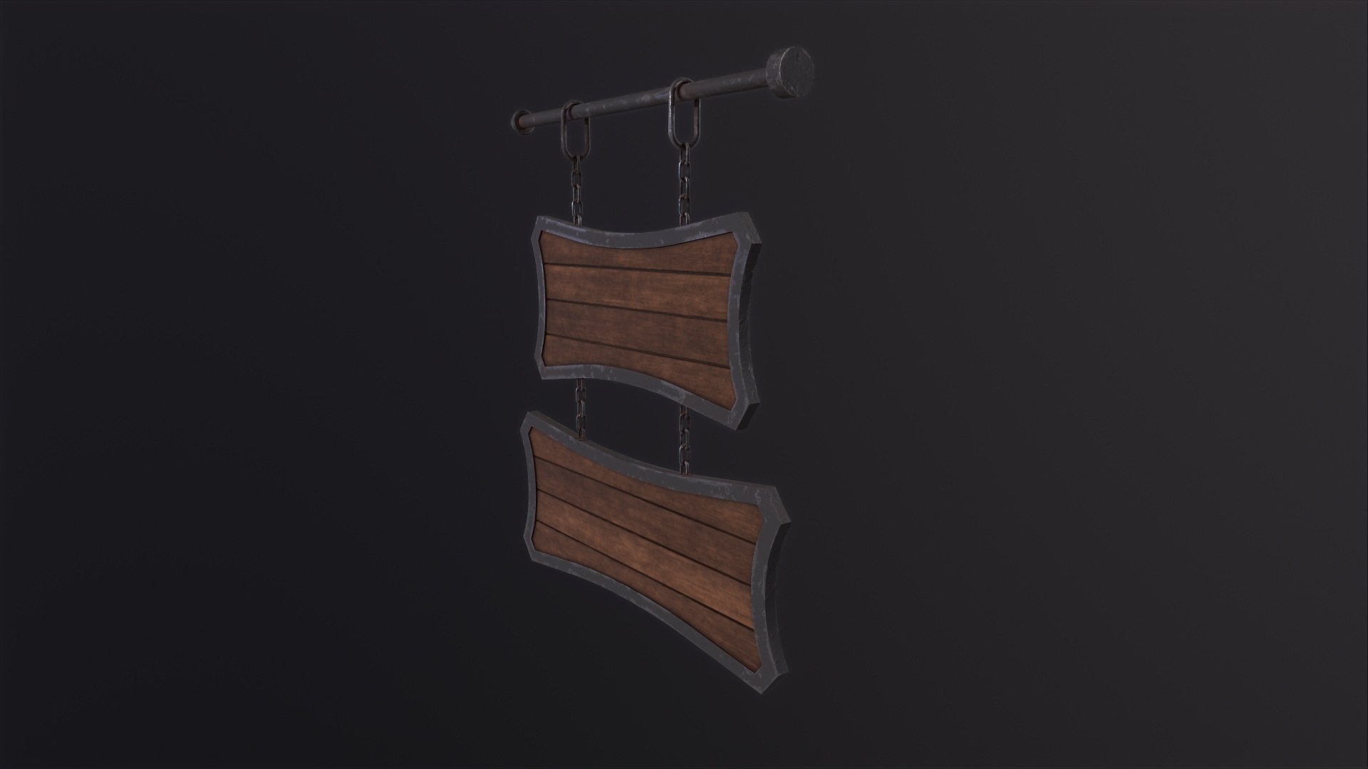 3D Model Medieval Wooden Tavern Sign - TurboSquid 2114189