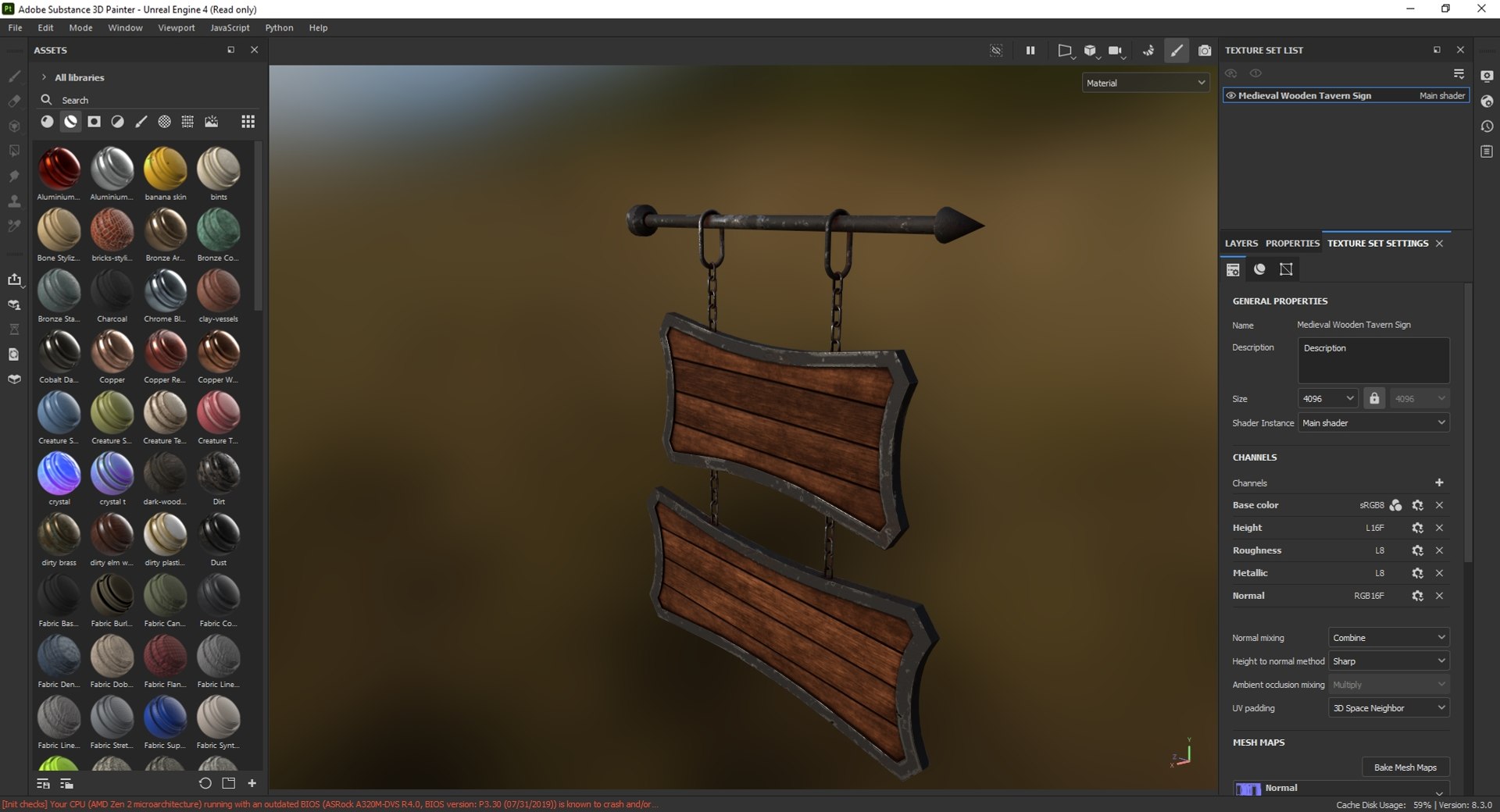 3D Model Medieval Wooden Tavern Sign - TurboSquid 2114189