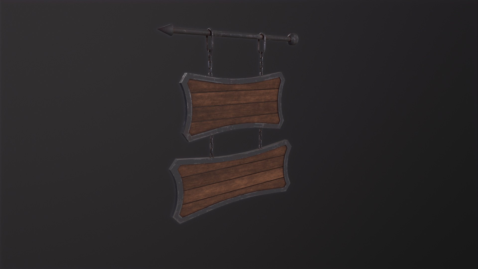 3D Model Medieval Wooden Tavern Sign - TurboSquid 2114189