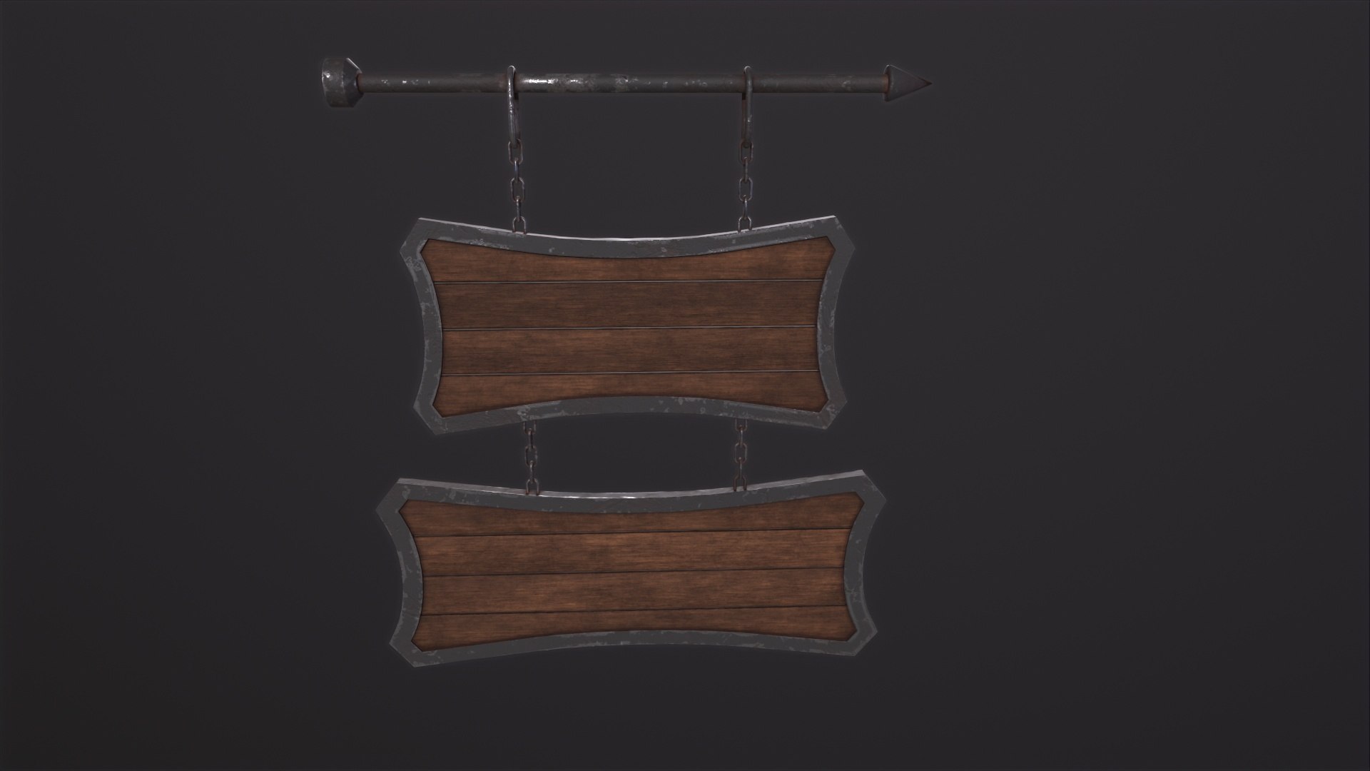 3D Model Medieval Wooden Tavern Sign - TurboSquid 2114189