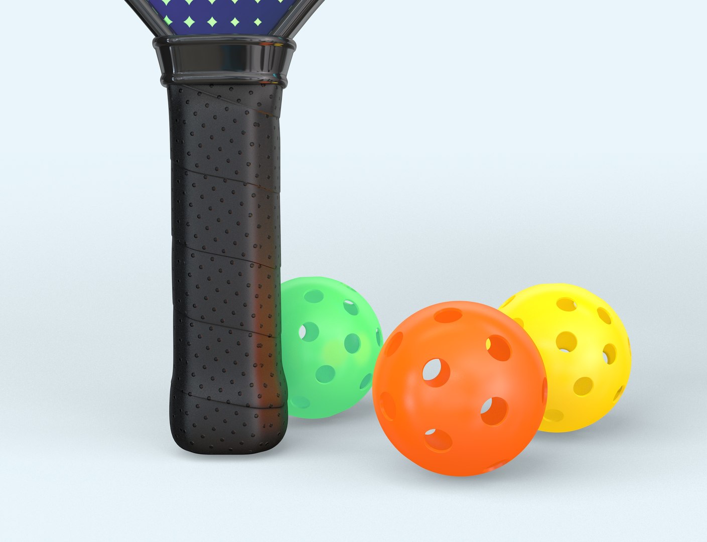 3D Pickleball Set Paddles And Balls - TurboSquid 2193121