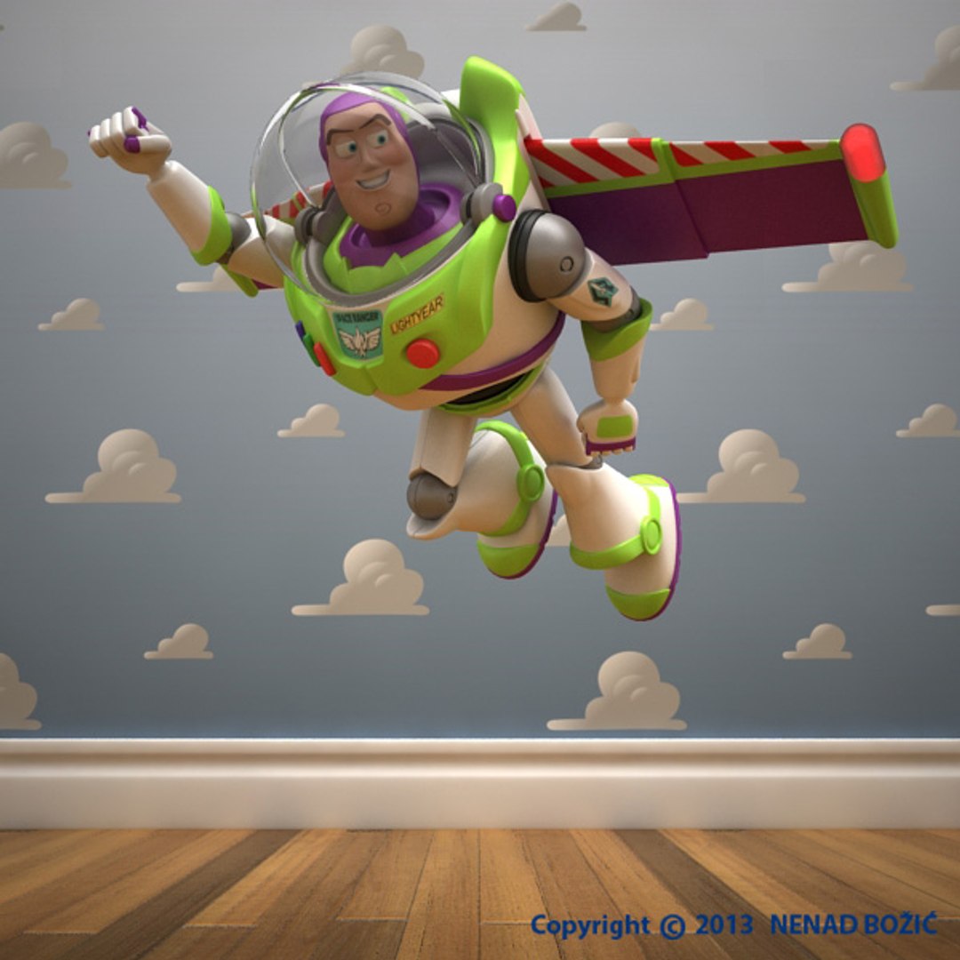 3d Buzz Lightyear Rigged Model