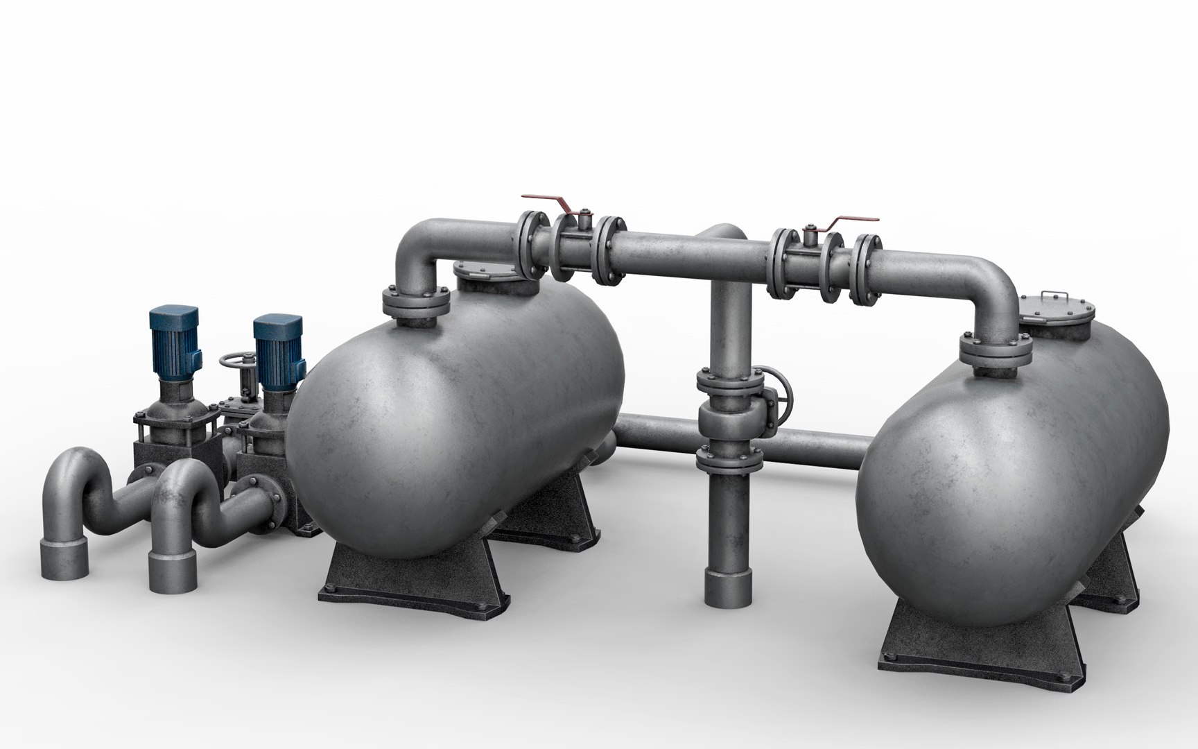 Industrial Pipe Assembly Model - TurboSquid 1513211