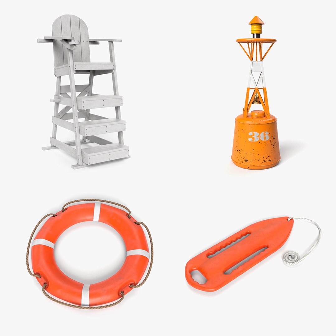 3D Lifeguard Buoy Life Modeled - TurboSquid 1601105