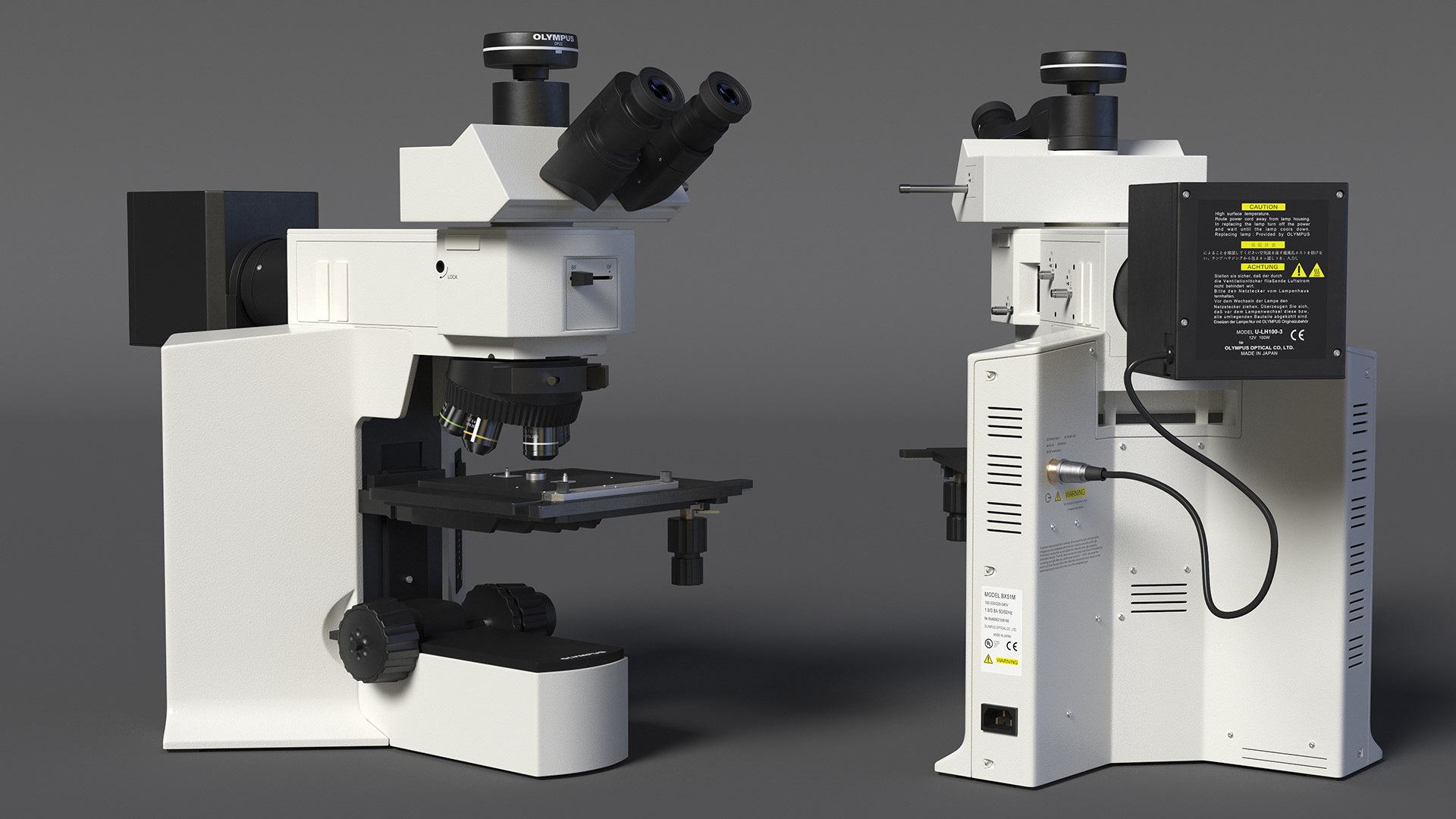 Reflected Light Microscope Olympus BX51M 3D model - TurboSquid 2137513