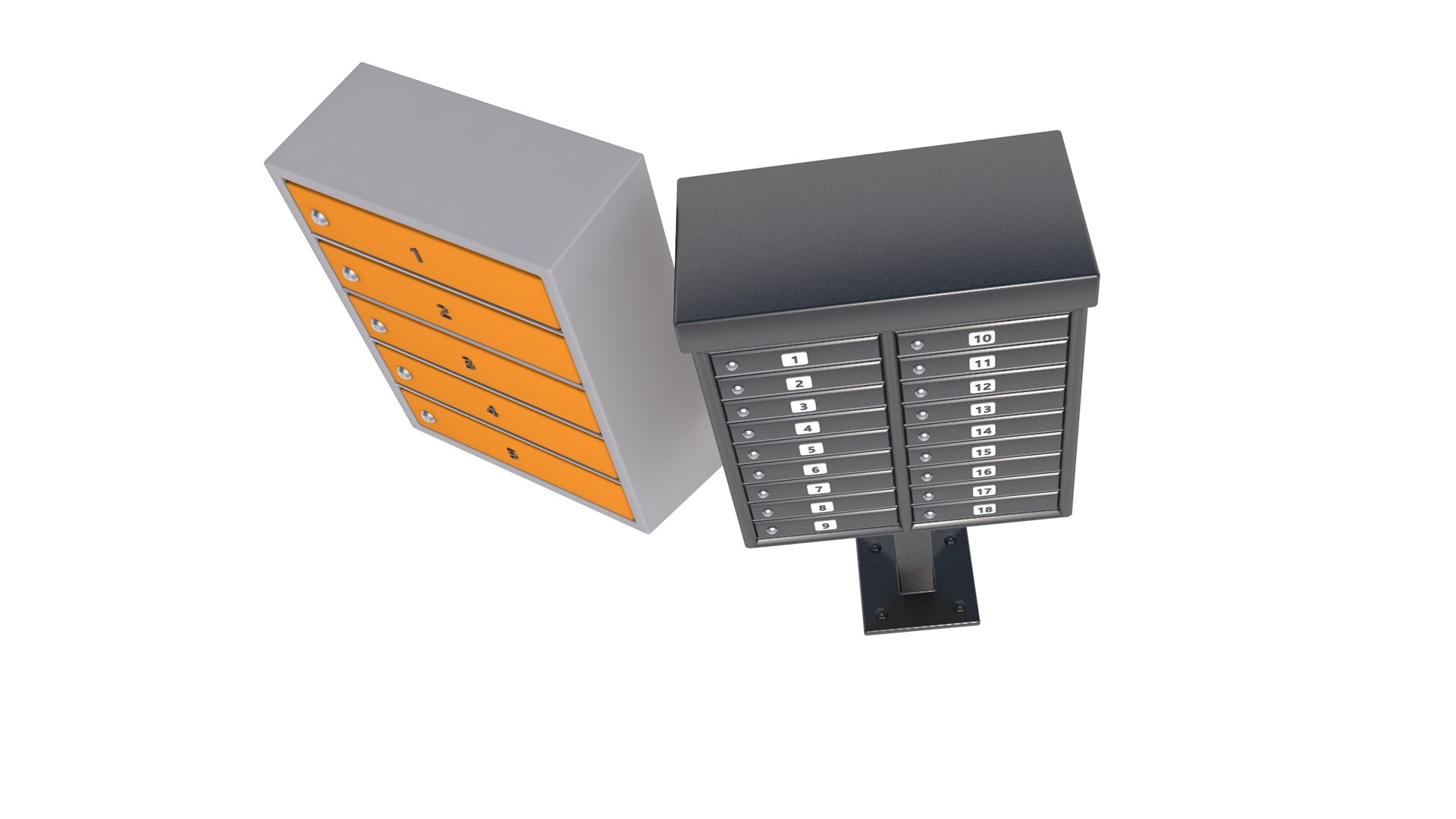 3D Mailboxes Block - TurboSquid 2068669