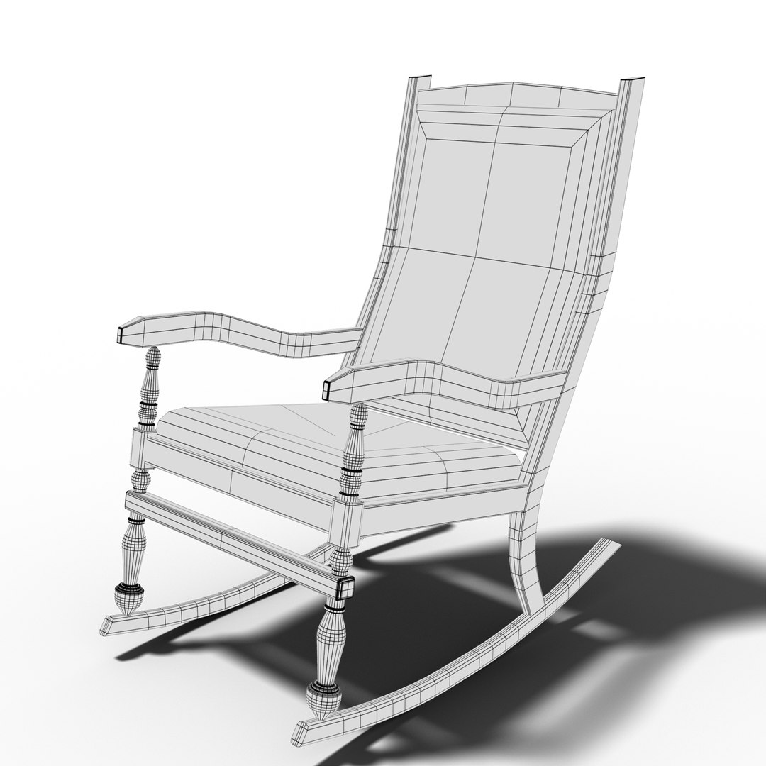3D Rocking Chair Model - TurboSquid 2088506